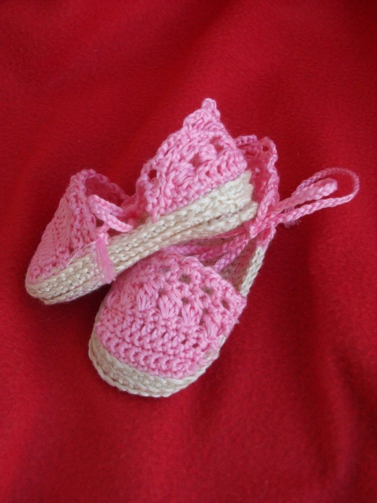 scarpine cotone bimba uncinetto